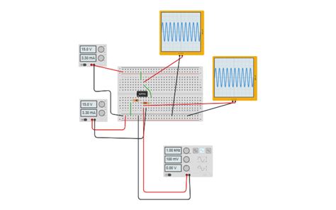 Circuit Design Non Inverting Amplifier Tinkercad