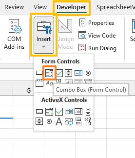 How To Insert A Combo Box In Excel