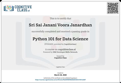 Cognitiveclass Py0101en Certificate Cognitive Class