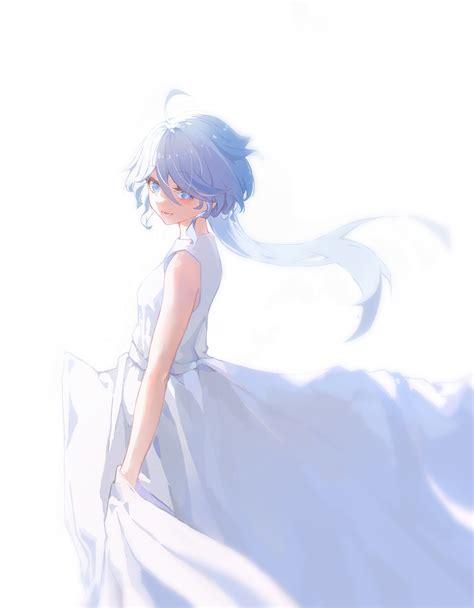 Feng Ruoli 321 Furina Genshin Impact Genshin Impact Absurdres Highres 1girl Ahoge Blue