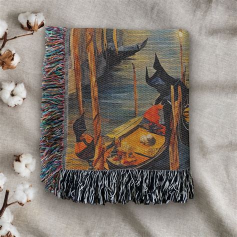 Woven Art Blanket Medieval Tapestry Sofa Throw Etsy