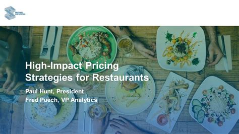 Restaurant And Qsr Industry Pricing Solutions
