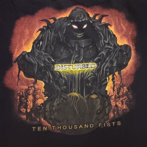 2005 Disturbed Ten Thousand Fists Promo Shirt Metal R… Gem
