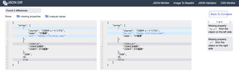 Json比較ツールの13選 プログラミング世界へよこそ
