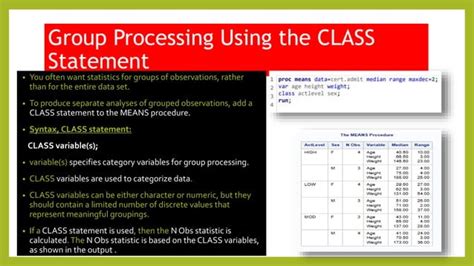 producing descriptive statistics proc means pptx