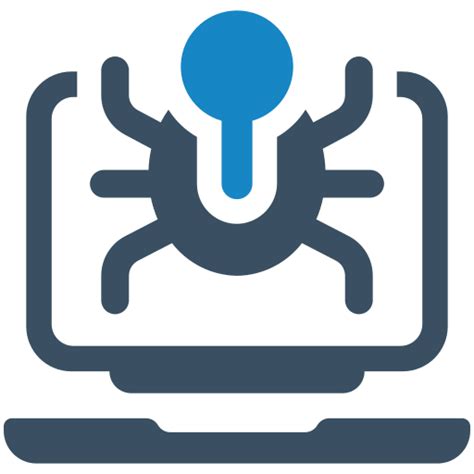 Computer Virus Laptop Virus Pc Monitor Device Bug Virus Icon Download On Iconfinder