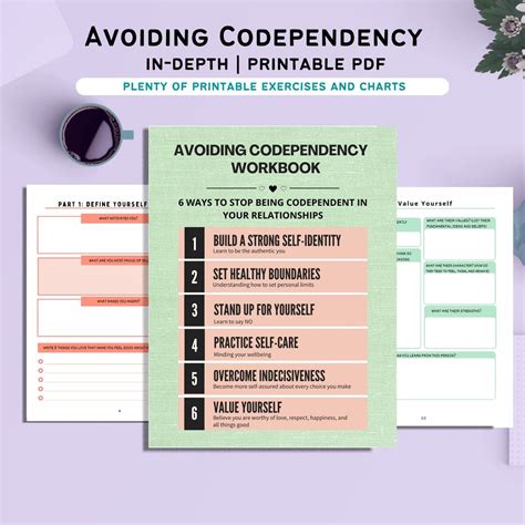 Codependency Journal Workbook Worksheet Book Codependence Narcissistic Worksheet Emotional