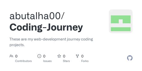 Github Abutalha00coding Journey These Are My Web Development Journey Coding Projects
