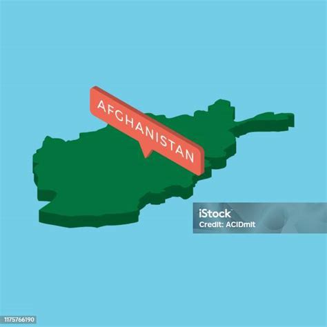 파란색 배경에 포인터와 국가 아프가니스탄의 녹색 등각 투영지도 현실적인 3d 벡터 개념지도 편집하고 사용자 정의하기 쉽습니다 Eps 10 0명에 대한 스톡 벡터 아트 및