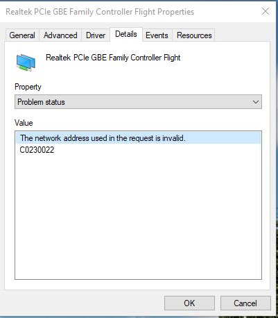 Networking NIC Failed This Device Cannot Start Super User