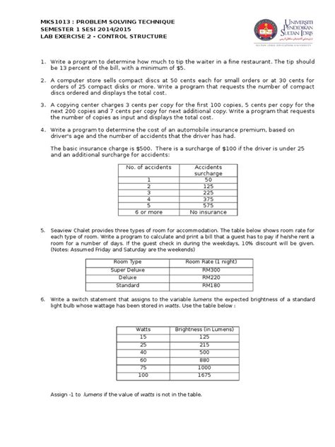 problem solving exercise pdf input output workweek and weekend
