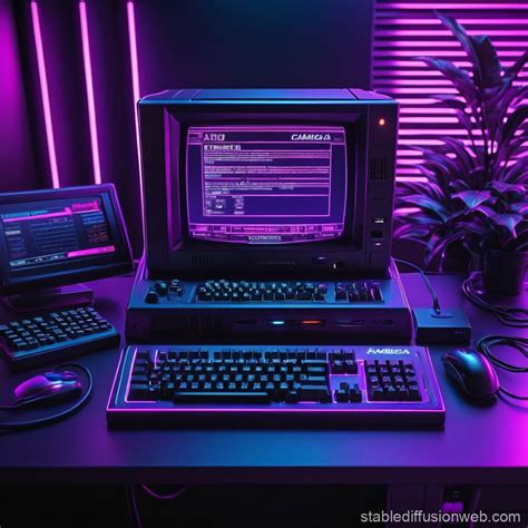 Amiga 500 Computer Recreation Stable Diffusion Online