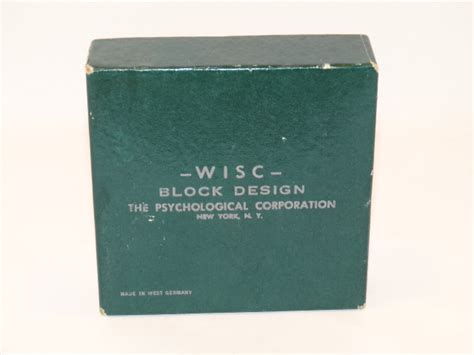 Wisc Block Design Intelligence Test Early Version
