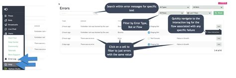 Managing Errors Flow Xo Help Center
