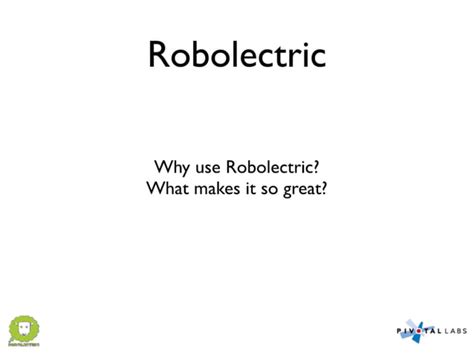 Robolectric Android Unit Testing Framework Pdf Computing Technology And Computing