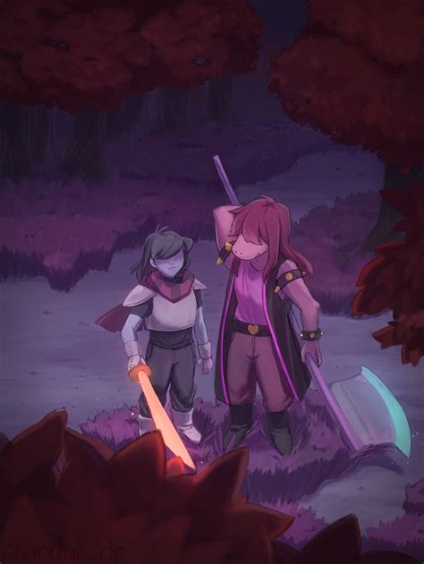 Kris And Susie Deltarune Drawn By Crandoii Danbooru