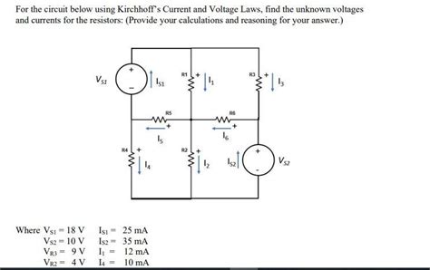 Solved For The Circuit Below Using Kirchhoff S Current And Chegg