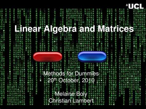 Ppt Linear Algebra And Matrices Powerpoint Presentation Free