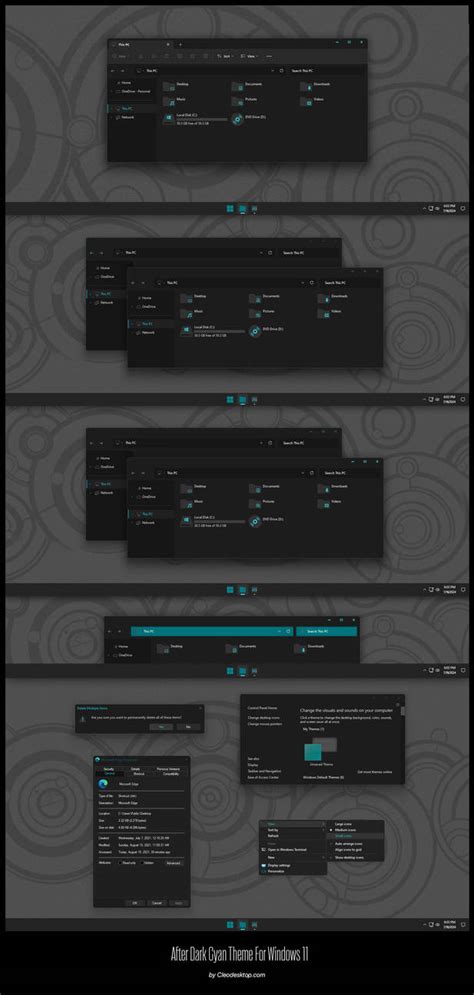 After Dark Cyan Theme For Windows 11 24h2 By Cleodesktop On Deviantart