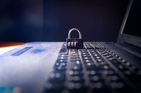 Premium Photo Padlock On Laptop