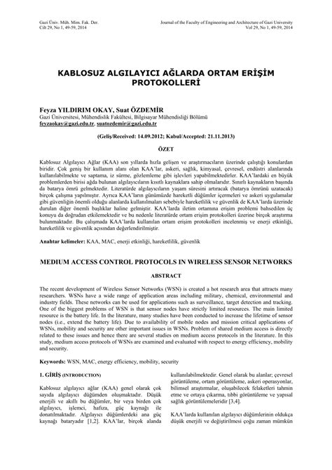 Pdf Medium Access Control Protocols In Wireless Sensor Networks