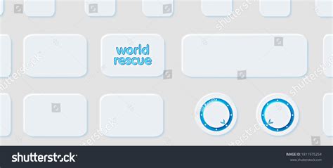 neumorphism ux design keyboard english text stock illustration