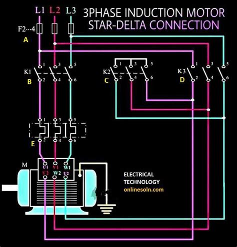 Wiring Diagram For A Three Phase Induction Motor