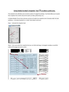 Using Adobe Acrobats Snapshot Tool To Select A Print Area Using
