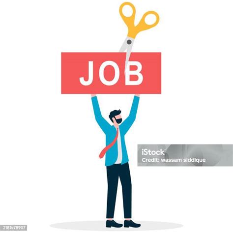 계약 파기 실업 또는 해고 경력 종료 근로 계약서를 칼로 자르는 것 개념에 대한 스톡 벡터 아트 및 기타 이미지 개념 거절 거절하기 Istock