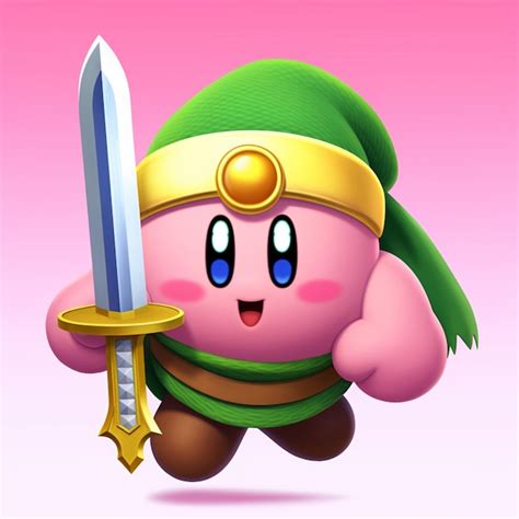 Premium Ai Image Kirby The Kirby Is Holding A Sword And A Sword In His Hand Generative Ai