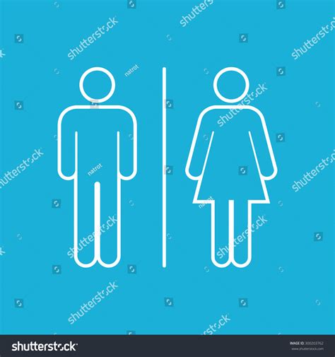Male Female Restroom Symbol Icon Vector Stock Vector Royalty Free