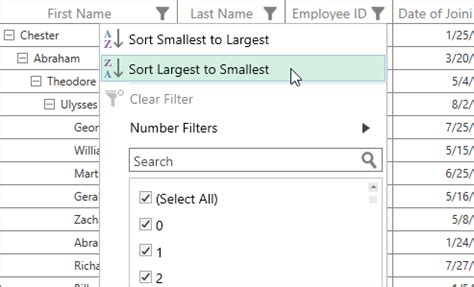 WPF TreeGrid Control Lightning Fast Tree Table Syncfusion