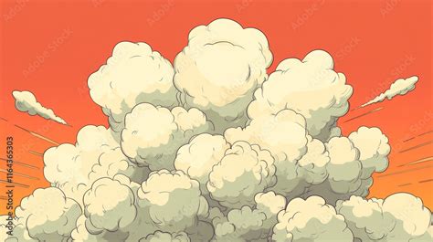 Stock Illustration „magic Smoke Explode Process Animation Sprite Sheet Cartoon Clouds Steam