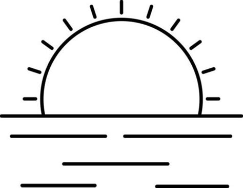 Sunrise Line Art Vector Art Icons And Graphics For Free Download