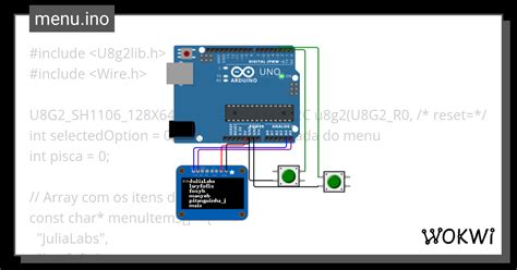 Menu Oled Wokwi Esp32 Stm32 Arduino Simulator