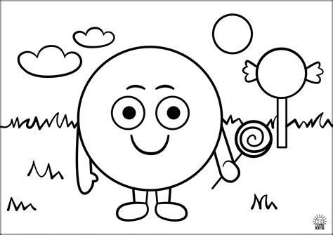 1 Red Circle Coloring Sheet Coloring Pages