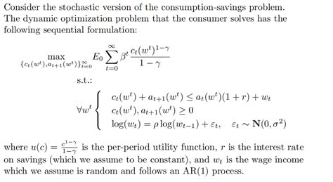 Solved Consider The Stochastic Version Of The