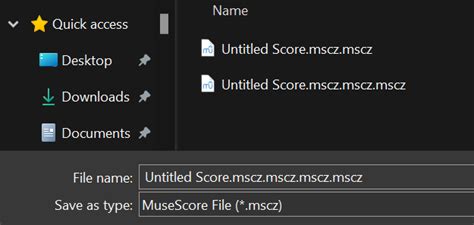 Mu4 Issue File Extension Is Duplicated In Save As Dialog · Issue 10631 · Musescore