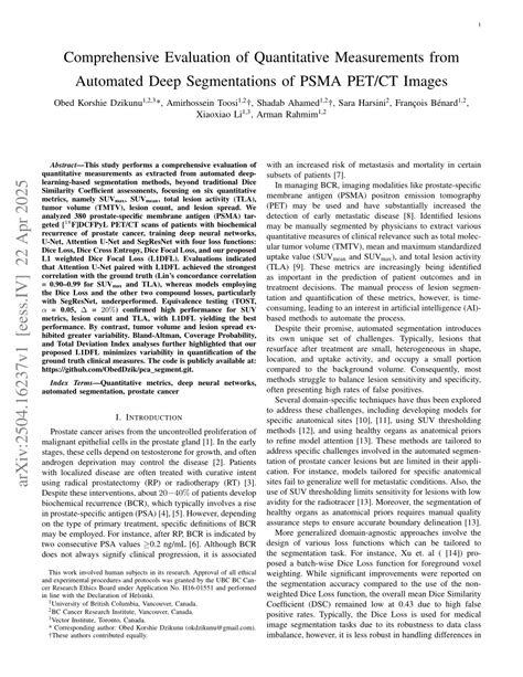 Pdf Comprehensive Evaluation Of Quantitative Measurements From