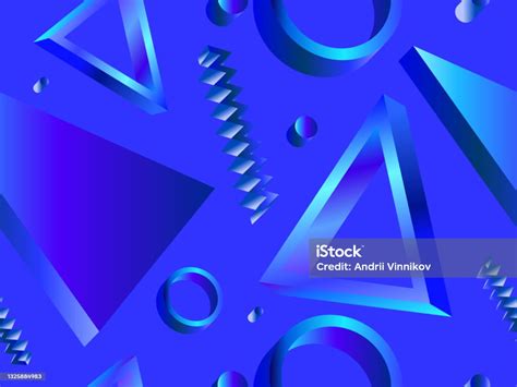 80년대 스타일의 그라데이션이 있는 3d 기하학적 원활한 패턴 배너 및 홍보 용품 포장 지 및 소책자에 대한 배경 벡터 일러스트레이션 0명에 대한 스톡 벡터 아트 및 기타