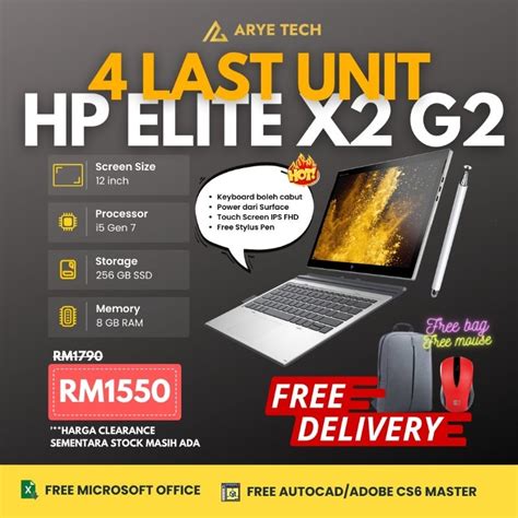 Laptop Hp Elite X In With Keyboard Original Intel I Gen Gb Ram Gb Ssd