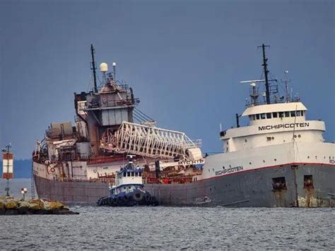 Taconite Freighter Takes On Water In Lake Superior After Underwater Collision