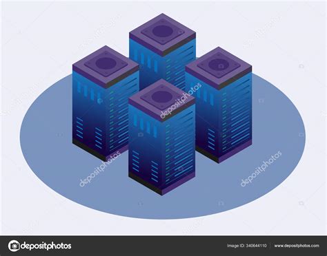 Concept Of Server Cloud Hosting Data Center Data Transmission And Protection Technology