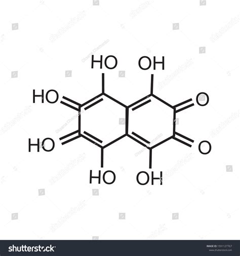 Chemical Formula Consisting Benzene Rings Hexagon เวกเตอร์สต็อก ปลอด