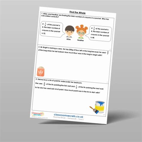 Year 5 Find The Whole Varied Fluency 2 Resource Classroom Secrets