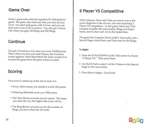 Sonic Classics Vgdb Vídeo Game Data Base