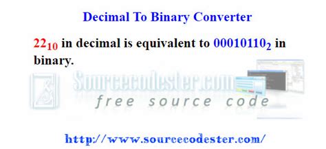 How To Create Converter For Decimal To Binary Sourcecodester