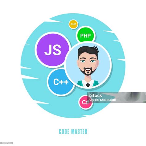 프로그래머 남자 캐릭터 Java 프로그래밍 언어에 대한 스톡 벡터 아트 및 기타 이미지 Java 프로그래밍 언어 Php