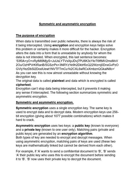 Symmetric And Asymmetric Encryption Pdf