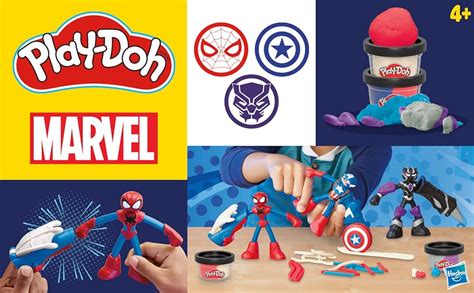 Play Doh Marvel Hero Adventure Playset 3 Marvel Action Figures With Wearable Tools Imagination